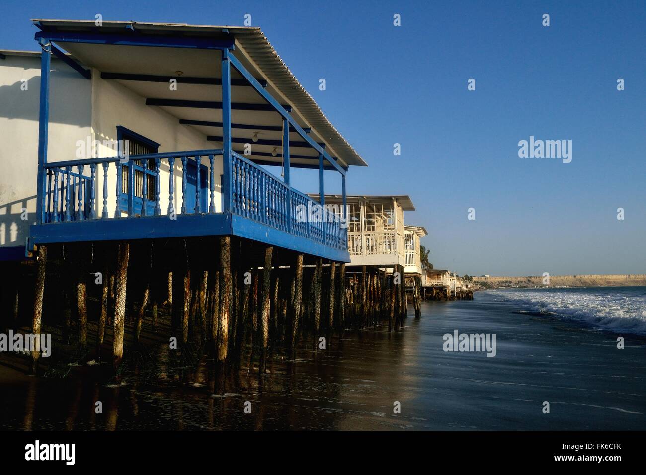 Traditional house - Beach in COLAN. Department of Piura .PERU Stock ...