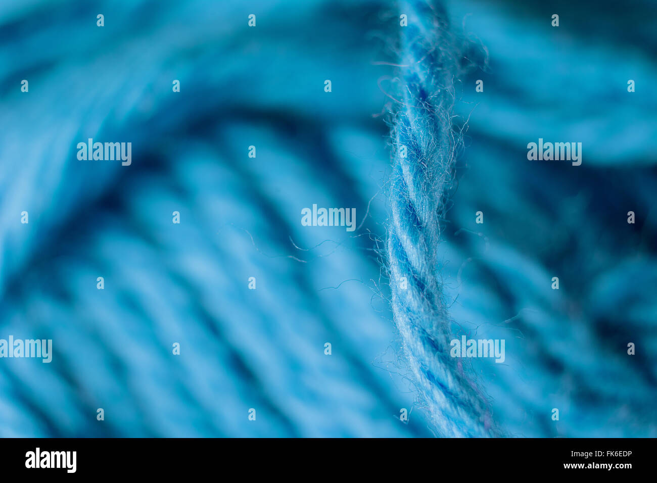 Macro Close Up Blue Yarn Wool Texture Background Stock Photo - Alamy