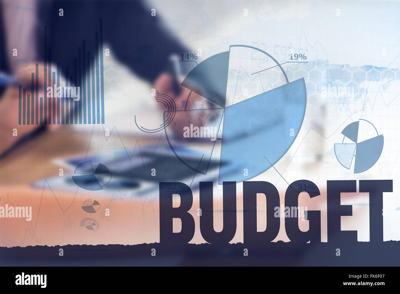 Composite image of budget Stock Photo - Alamy