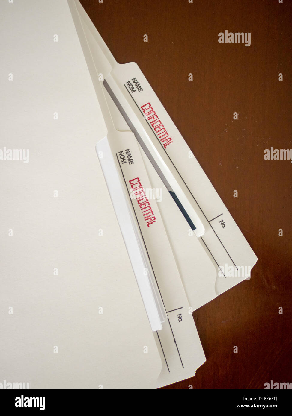 Confidential file folders Stock Photo - Alamy