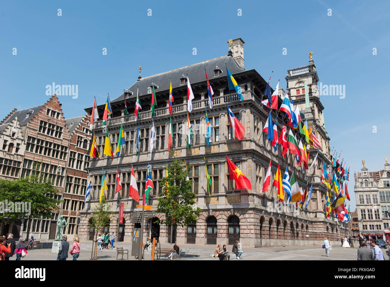 Antwerp City Hall, Antwerp, Belgium, Europe Stock Photo - Alamy