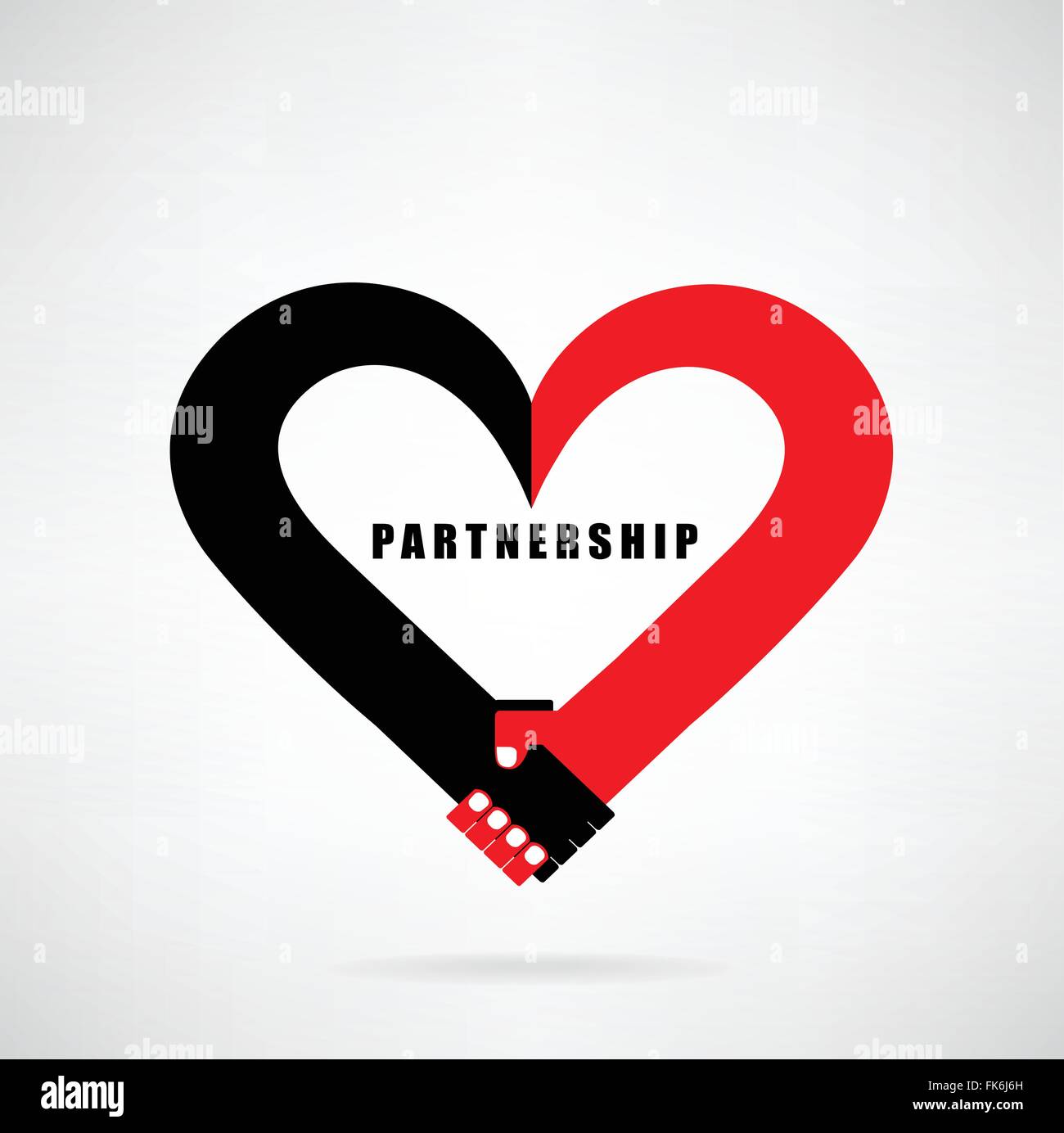 Handshake abstract sign vector design template. Business creative ...