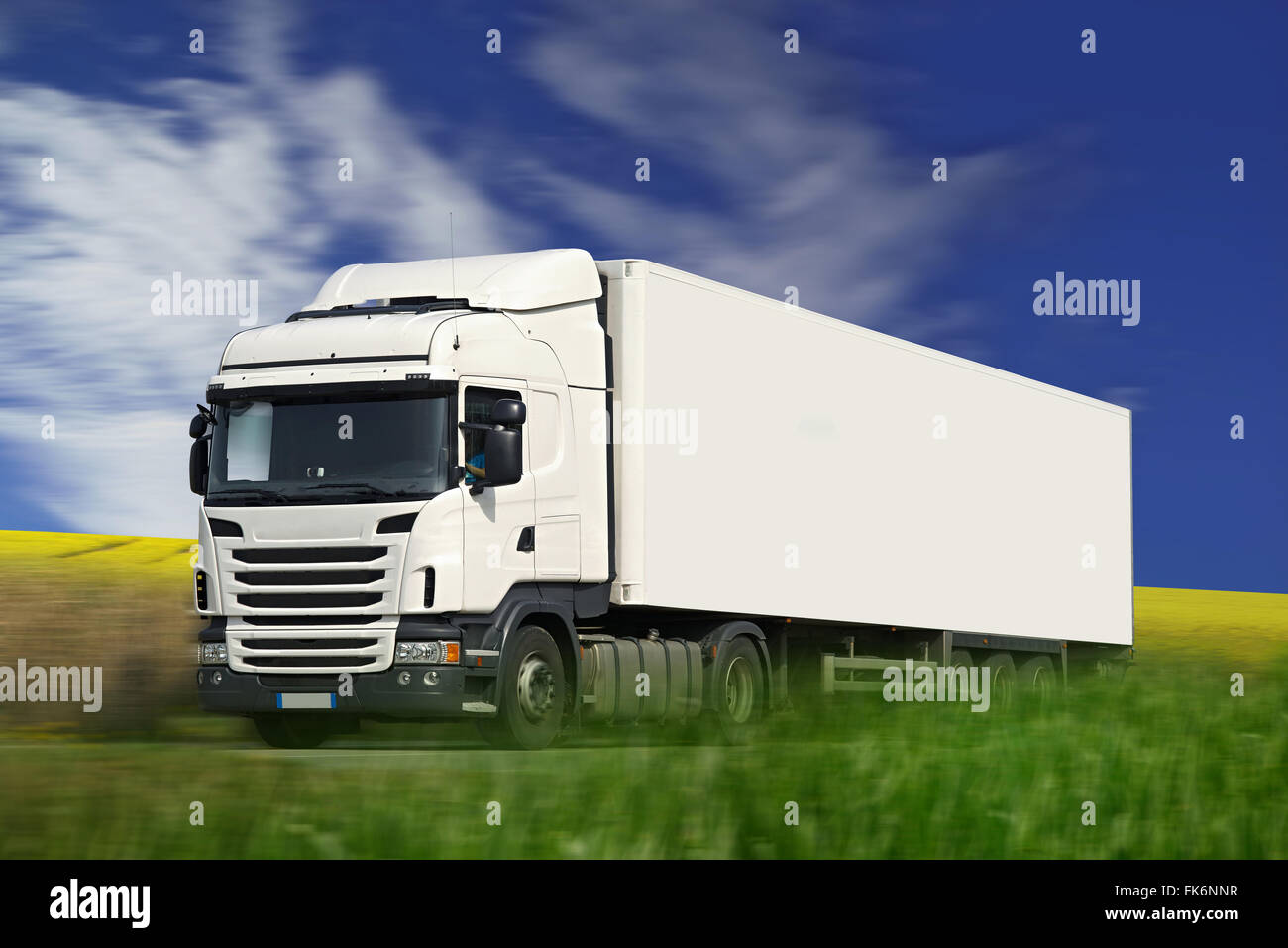 white semi truck Stock Photo - Alamy