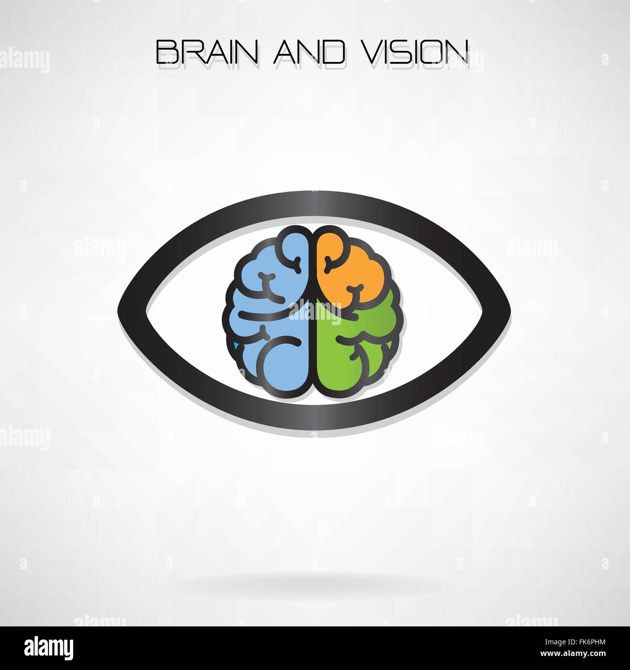 left and right brain and eye symbol ,design for poster flyer cover ...