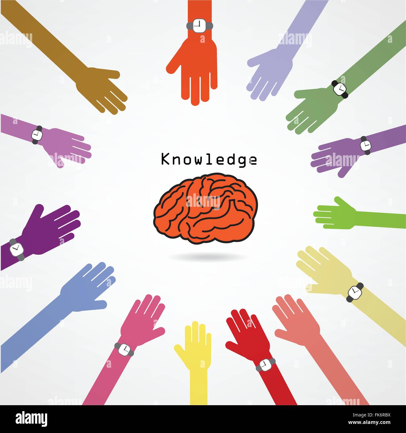 Creative brain Idea concept with businessman hands on background ...