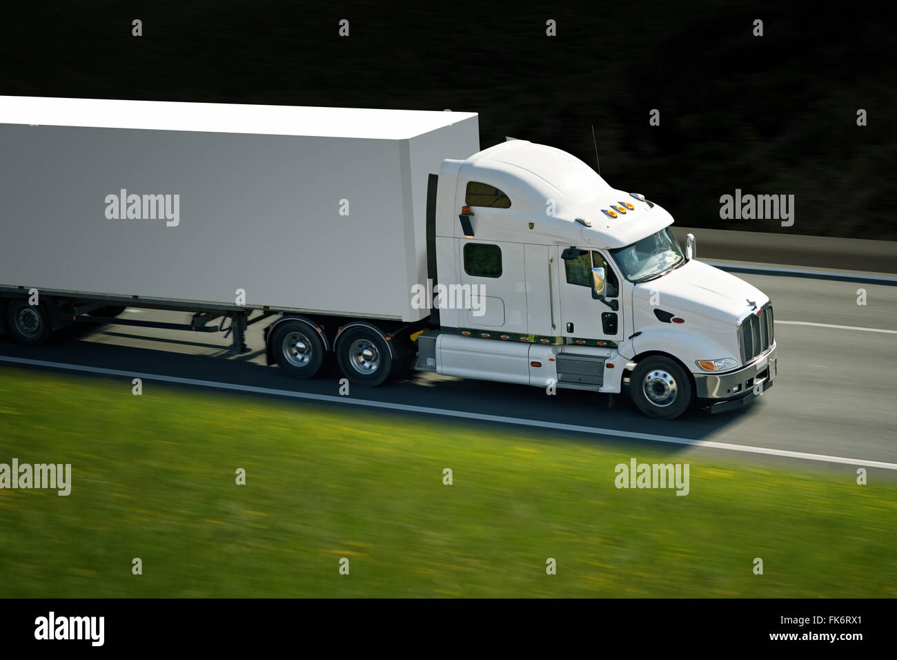 Semi truck highway hi-res stock photography and images - Alamy