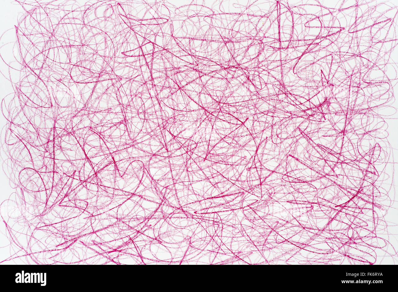 red crayon doodles on white paper background Stock Photo - Alamy