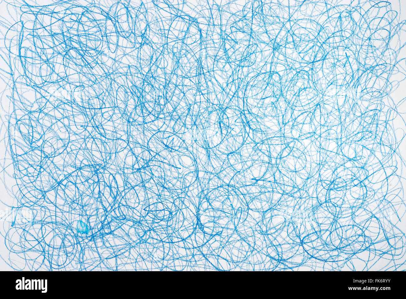 blue crayon doodles on white paper background Stock Photo - Alamy