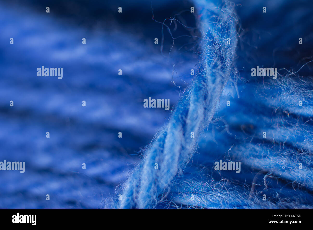 Macro Close Up Blue Yarn Wool Texture Background Stock Photo - Alamy