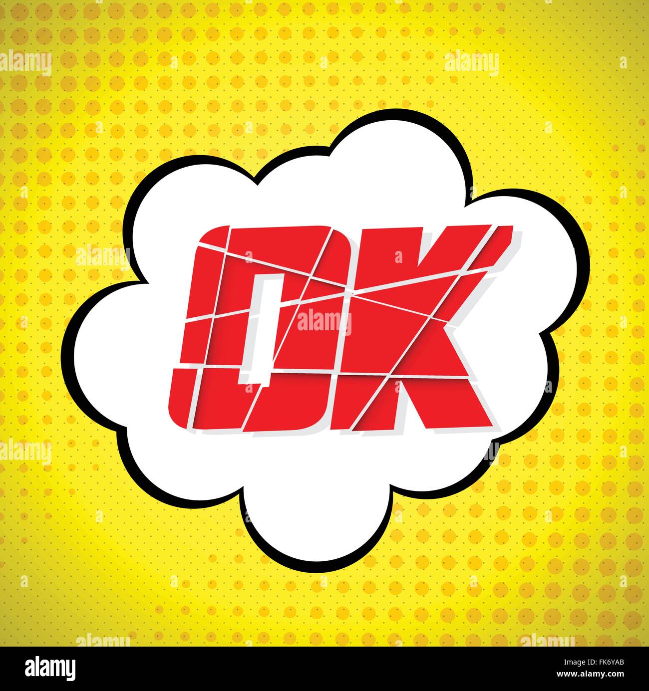 Ok message design in pop-art style.vector illustration Stock Vector ...