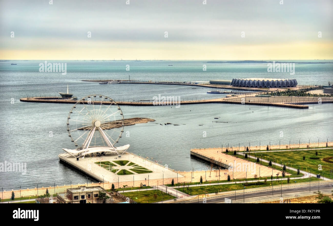 View of Baku seaside boulevard Stock Photo - Alamy
