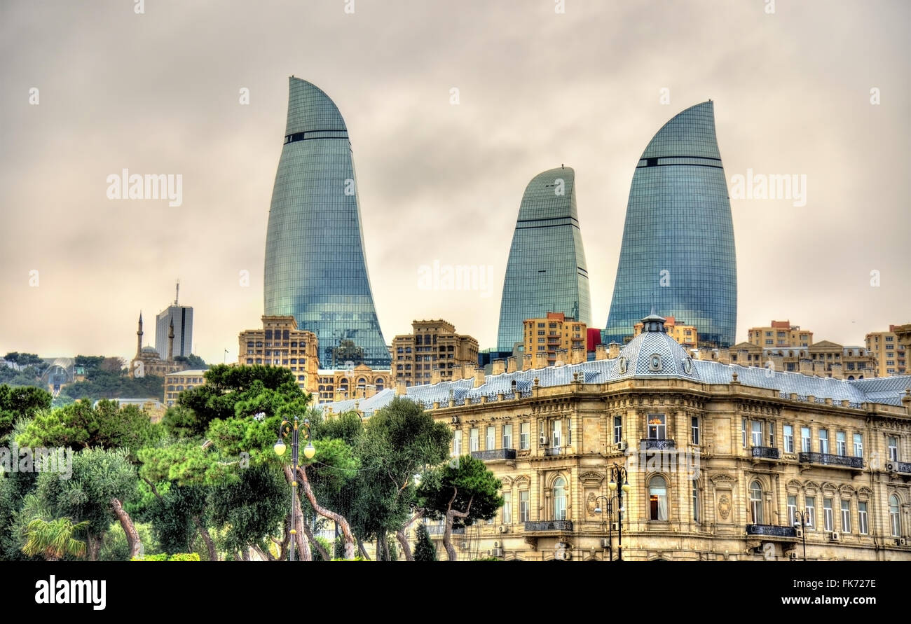 Buildings in the city centre of Baku Stock Photo - Alamy