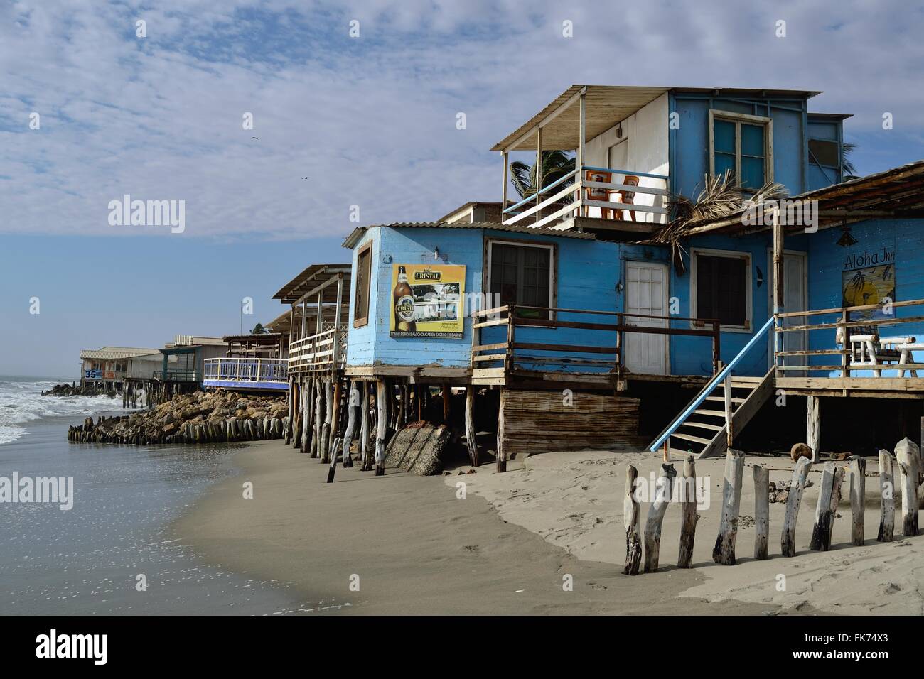 Hotel - Beach in COLAN. Department of Piura .PERU Stock Photo - Alamy