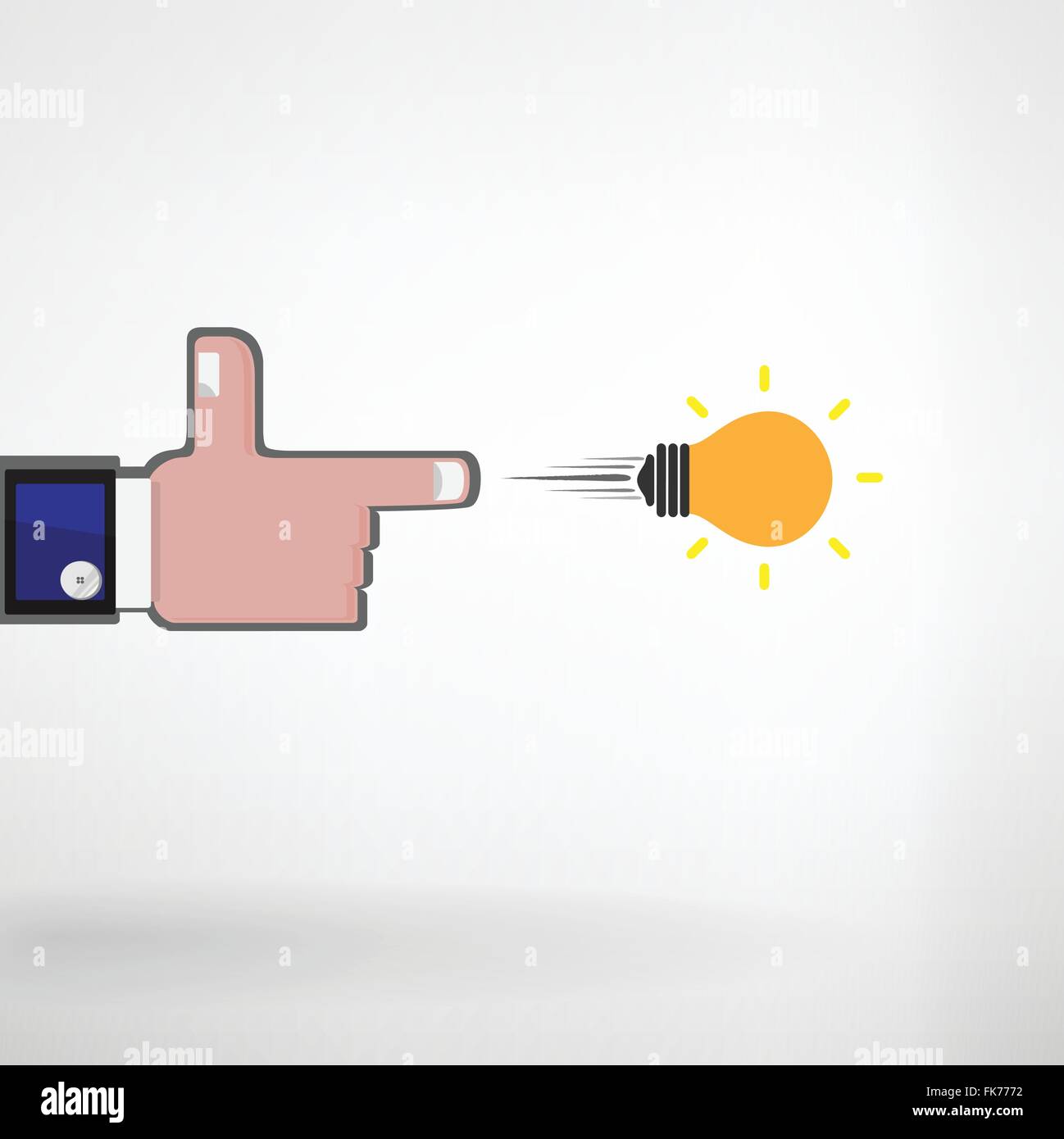 businessman hand shooting creative light bulb concept ,design for ...