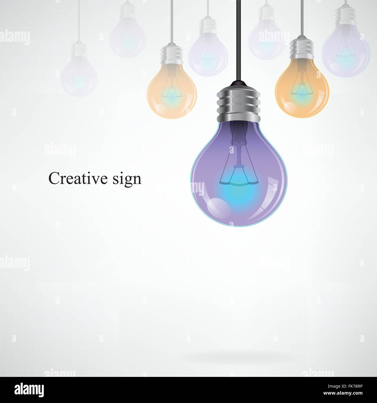 Creative light bulb Idea concept background, design for poster flyer ...