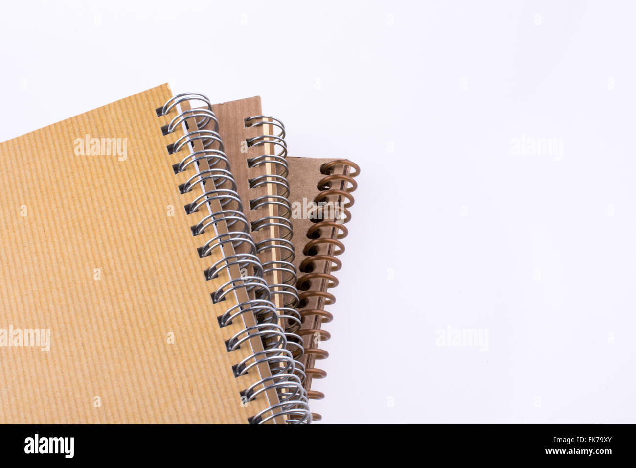 Spiral Notebooks on a white background Stock Photo - Alamy