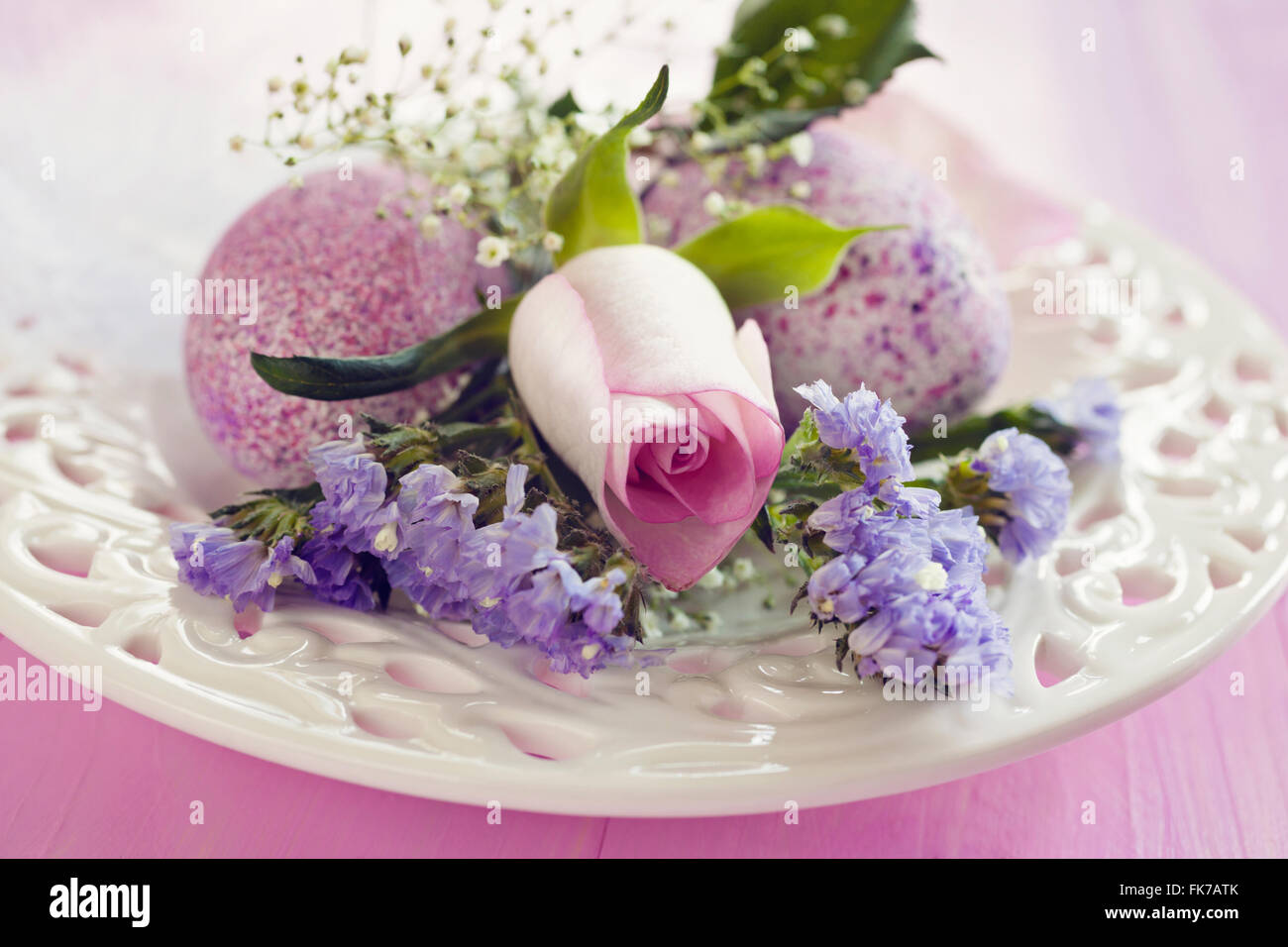 Rose and Easter eggs Stock Photo - Alamy