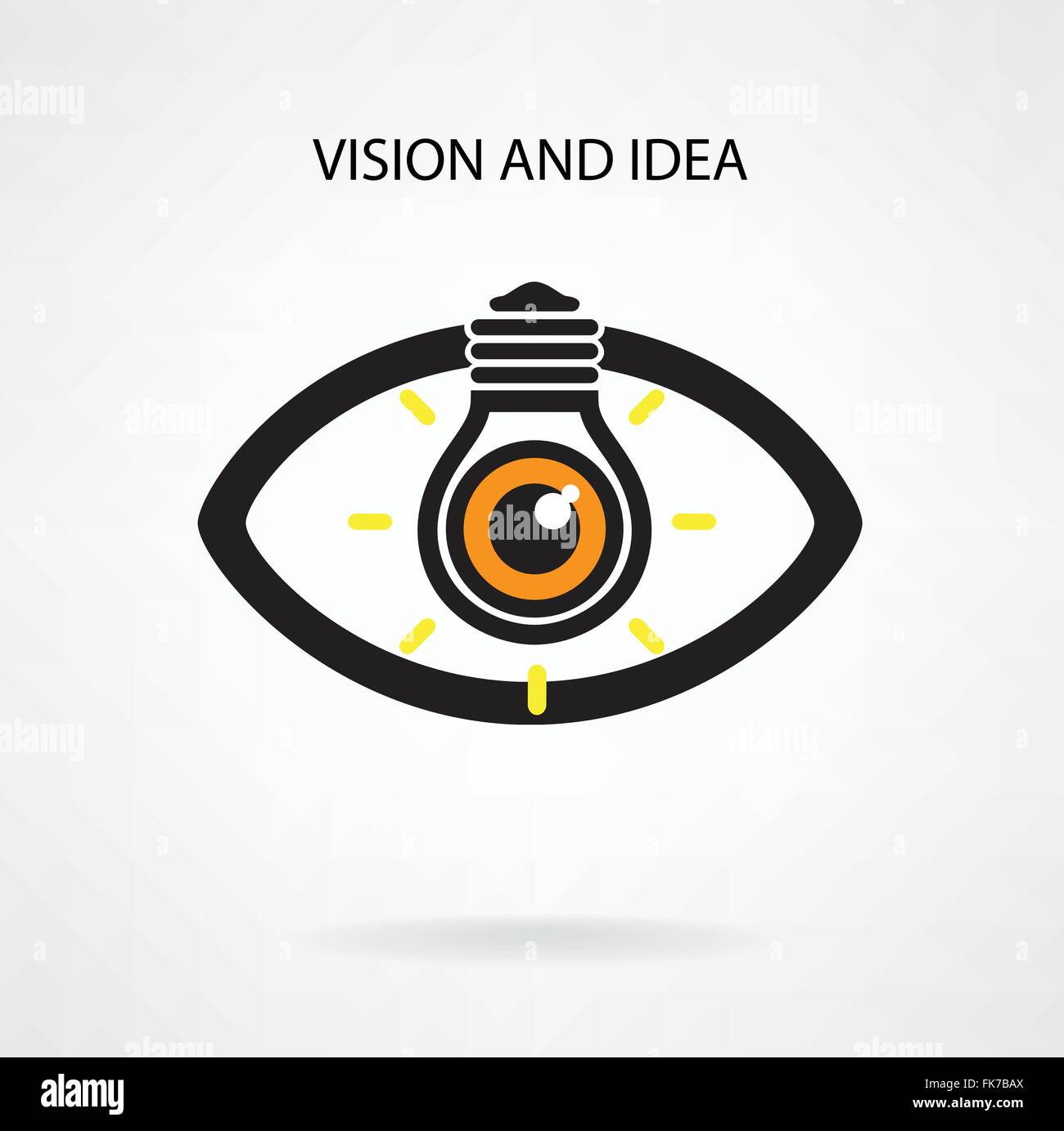 Vision and creative light bulb idea concept ,eye symbol,business idea ...