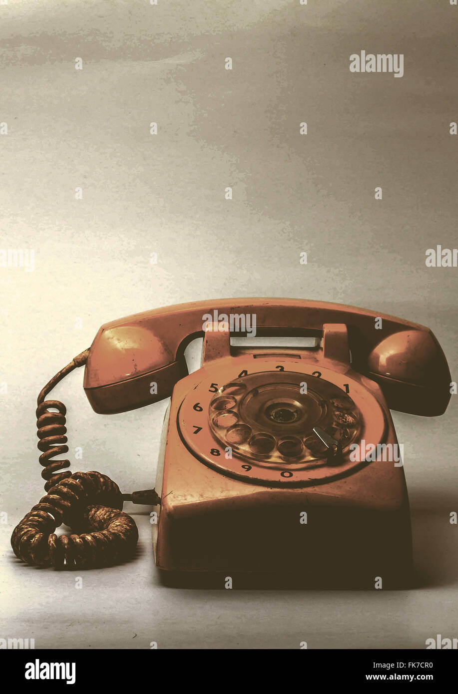Old phone on a white background Stock Photo - Alamy