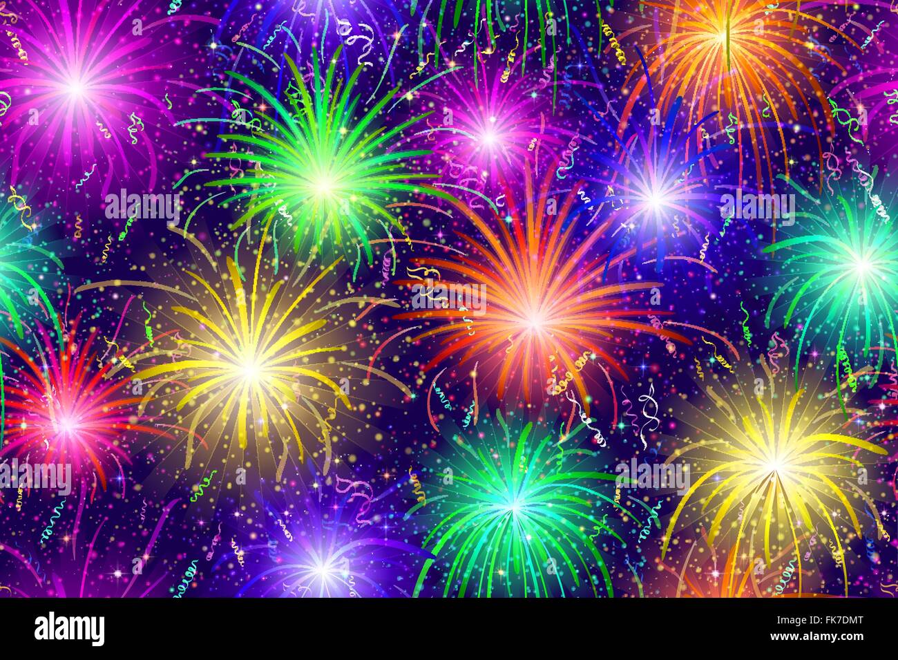 Fireworks Seamless Pattern Stock Vector Image & Art - Alamy