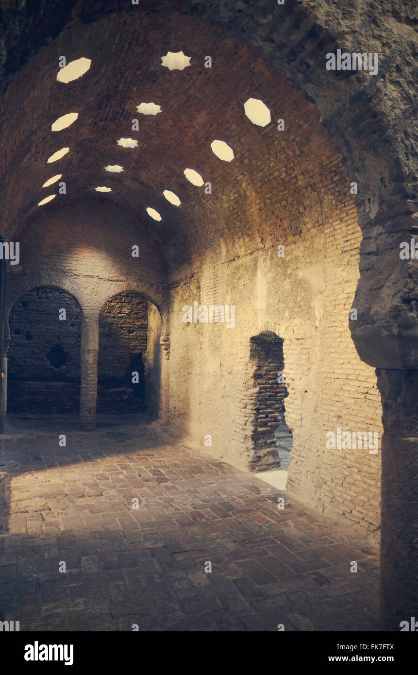 Ancient Arabian baths in Granada Stock Photo - Alamy