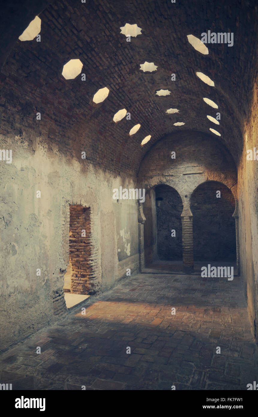 Ancient Arabian baths in Granada Stock Photo - Alamy