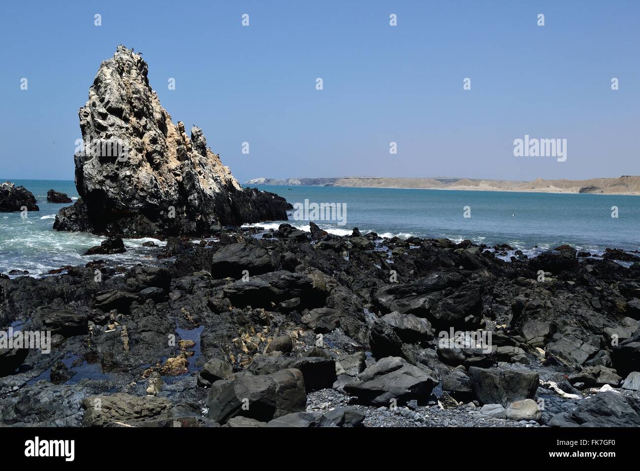 Beach in YACILA. Department of Piura .PERU Stock Photo - Alamy
