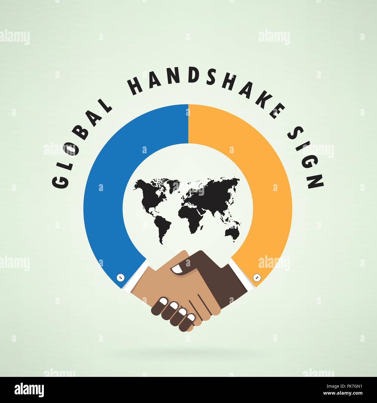 Handshake abstract sign vector design template. Business creative ...