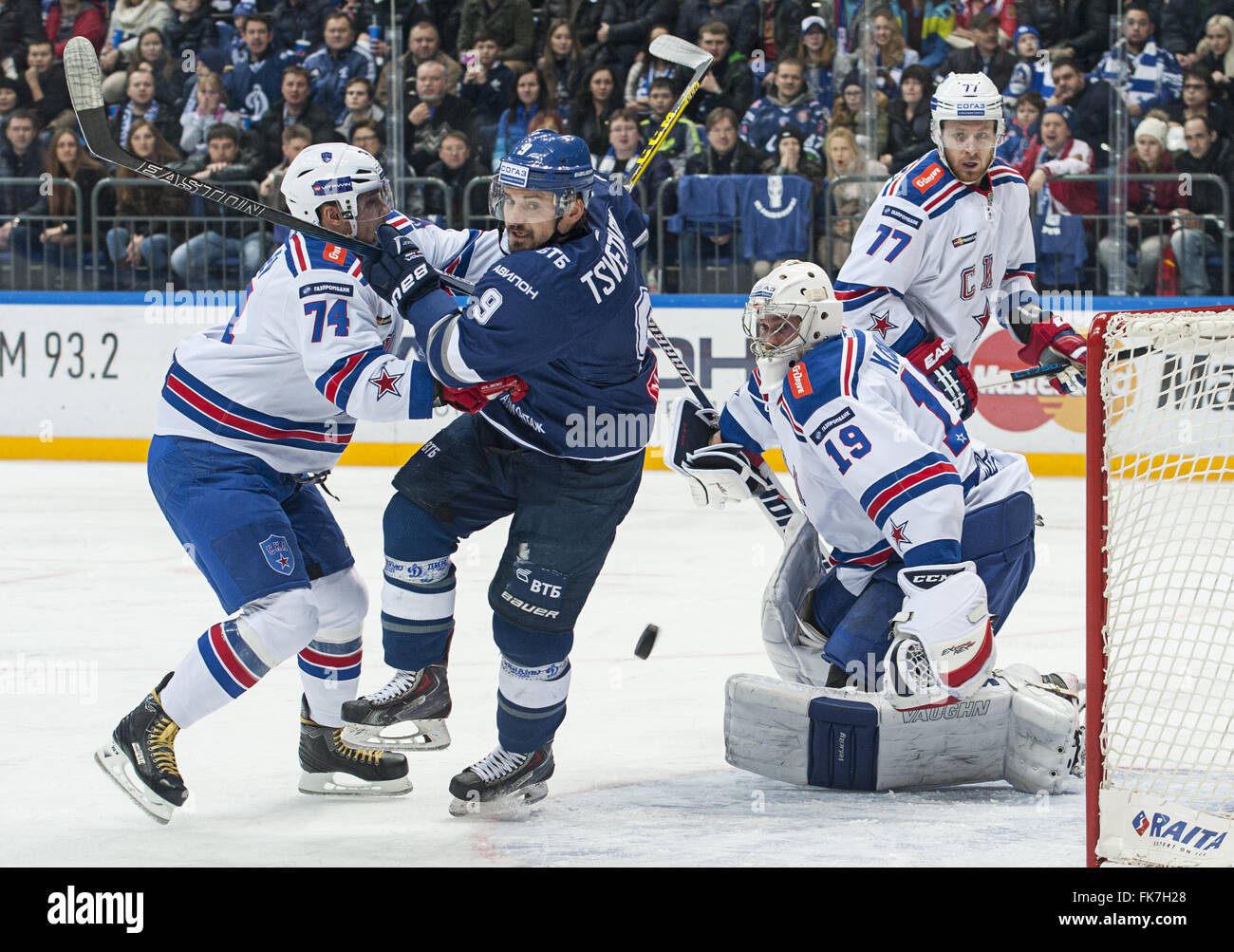 Moscow, Russia. 7th Mar, 2016. YEGOR YAKOVLEV (74) of the SKA Saint ...