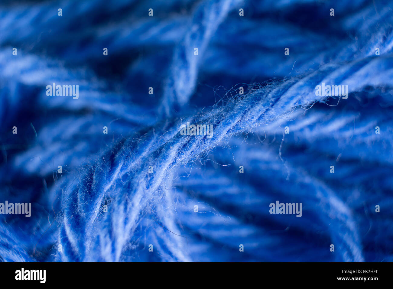 Macro Close Up Blue Yarn Wool Texture Background Stock Photo - Alamy
