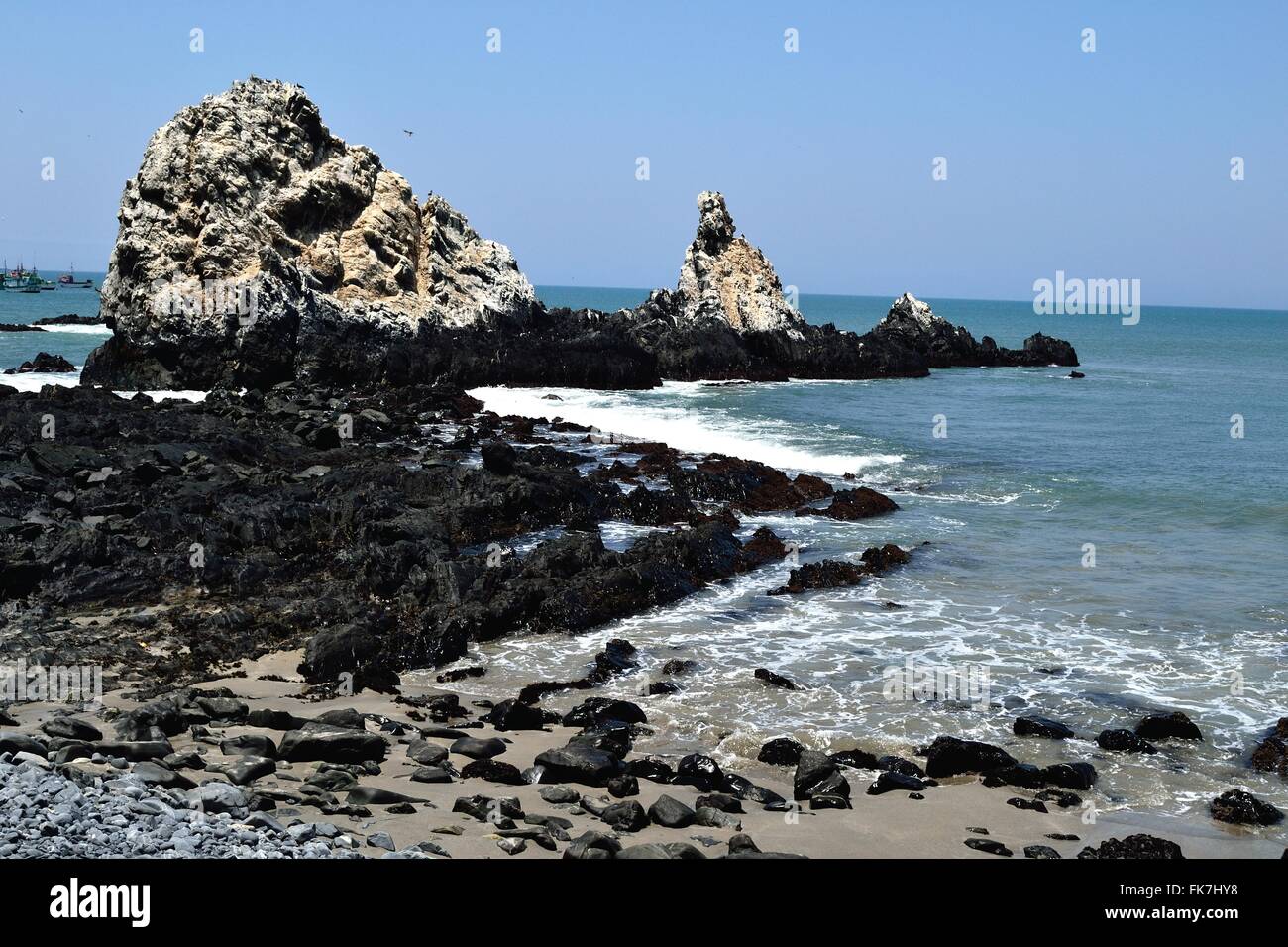 Beach in YACILA. Department of Piura .PERU Stock Photo - Alamy