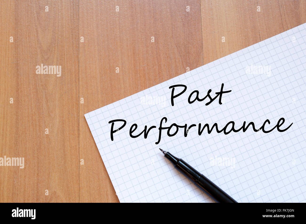 Past performance text concept write on notebook with pen Stock Photo ...