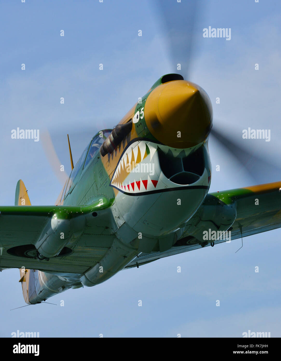 Curtiss WWII P-40 Warhawk fighter airplane Stock Photo - Alamy