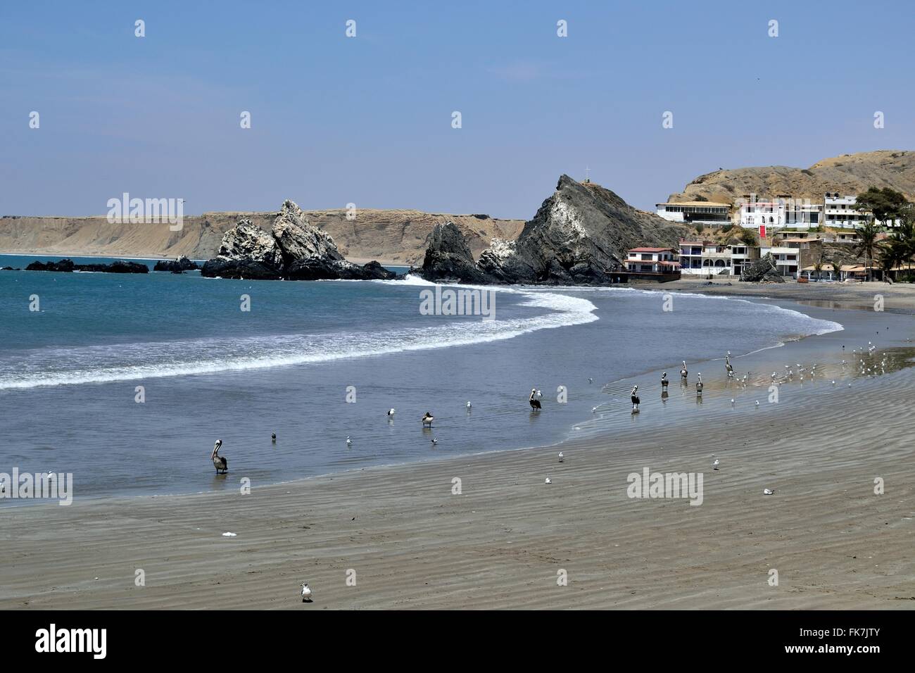 Beach in YACILA. Department of Piura .PERU Stock Photo - Alamy