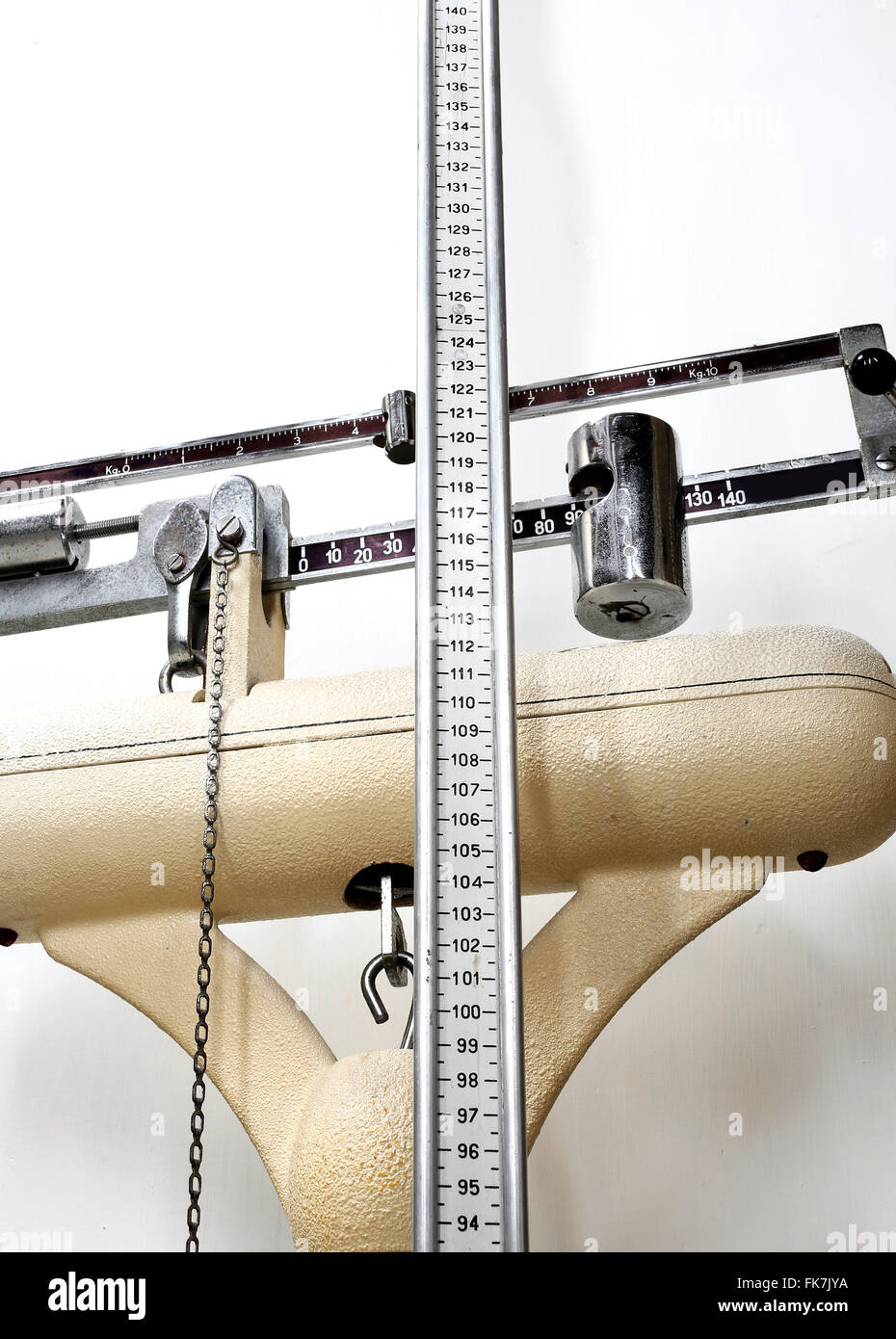 long measuring rod for measuring the height in a scale at a medical ...