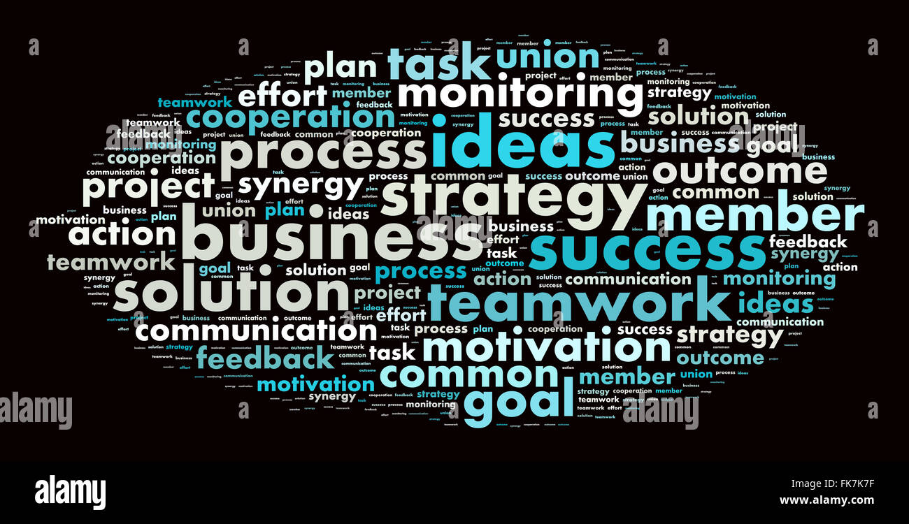 Word cloud business theme on dark background Stock Photo - Alamy