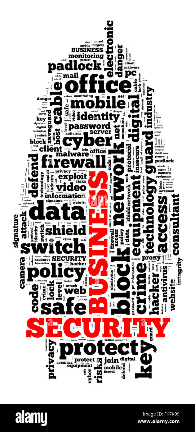 Security word cloud illustration concept over white background Stock ...