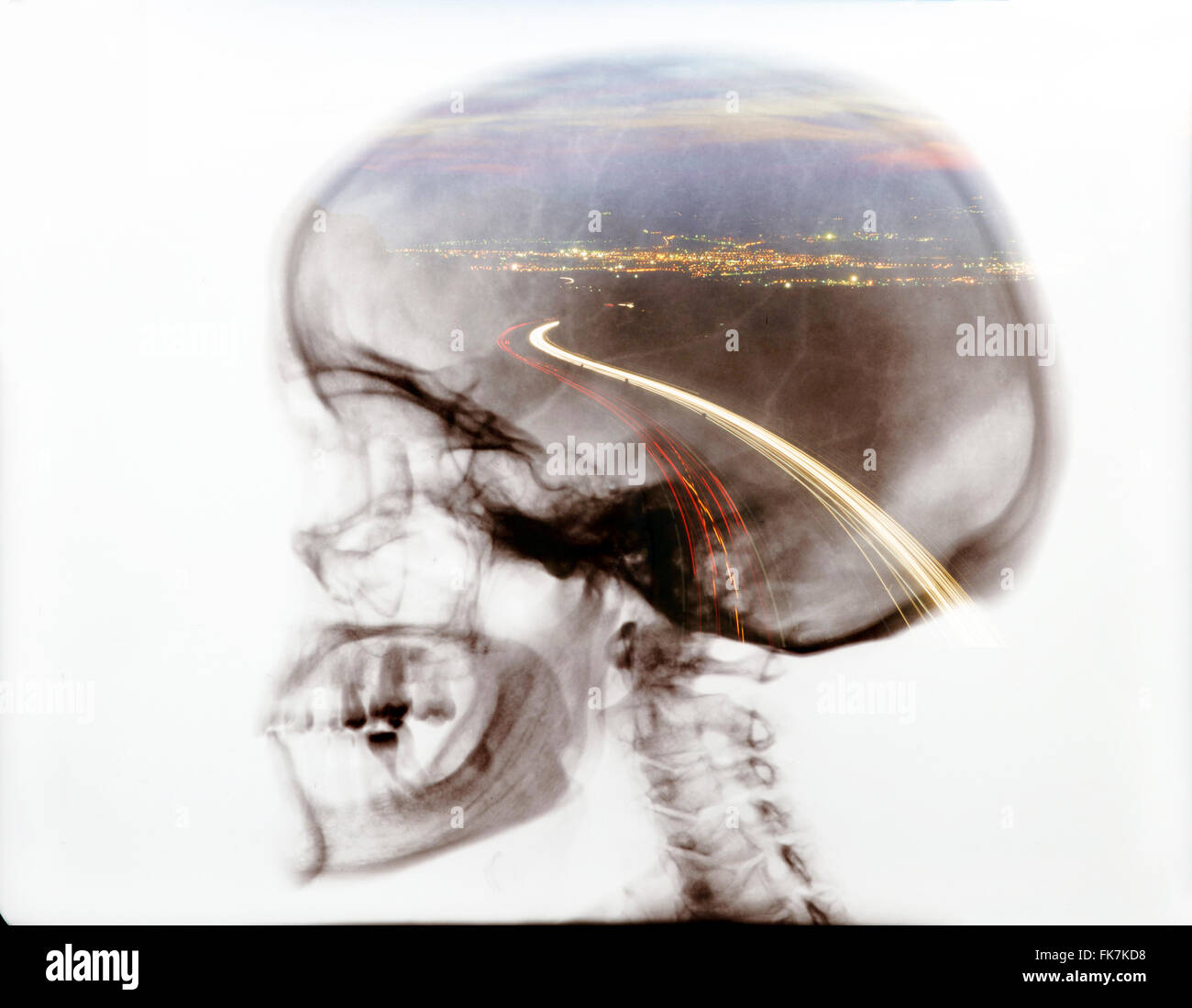 highway within a skull Stock Photo - Alamy