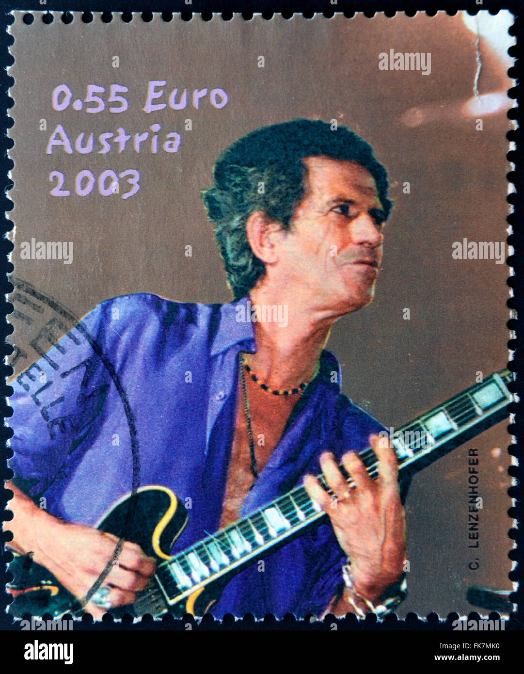 AUSTRIA - CIRCA 2003: A stamp printed in Austria shows image of famous ...
