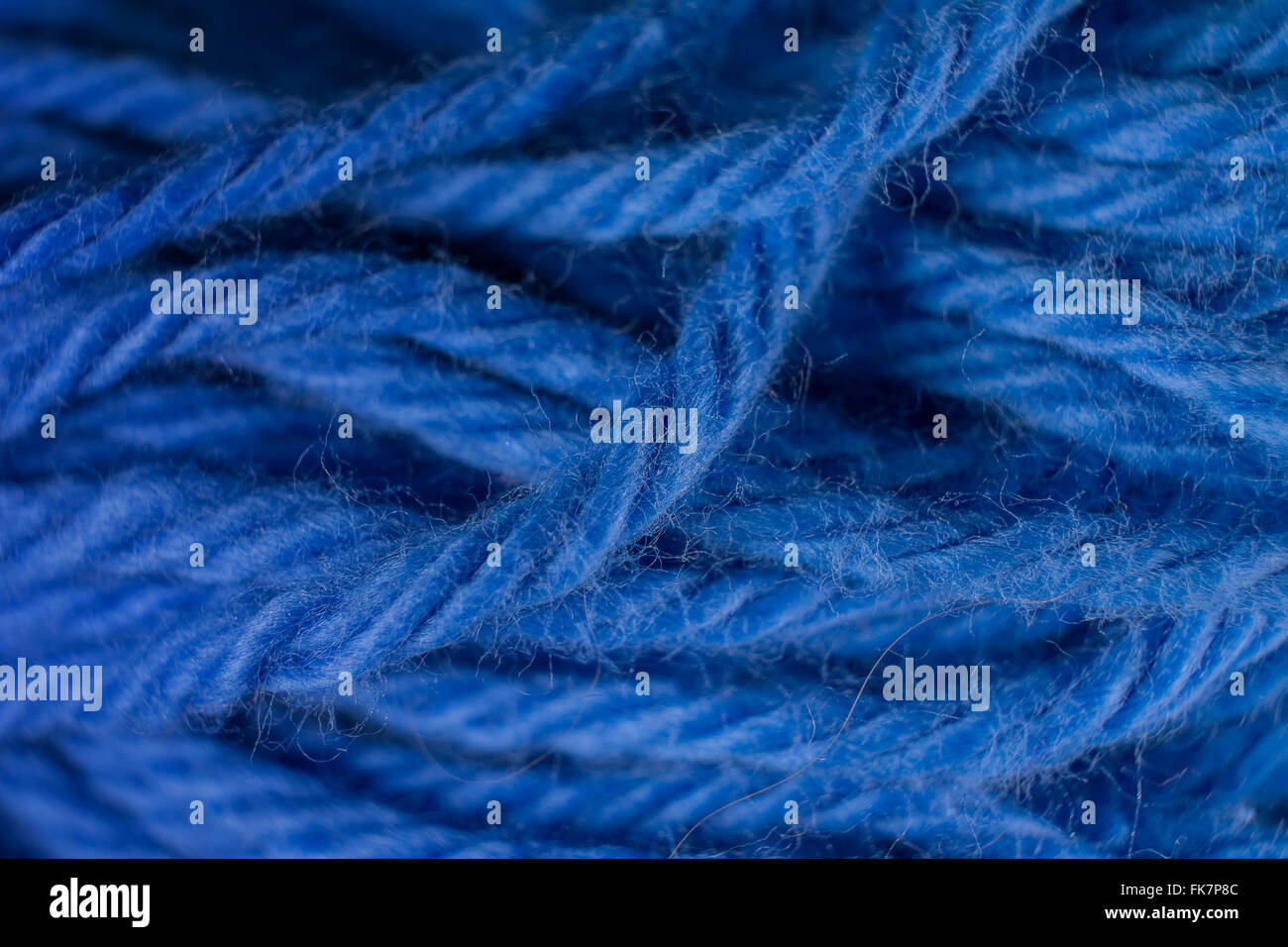 Macro Close Up Blue Yarn Wool Texture Background Stock Photo - Alamy