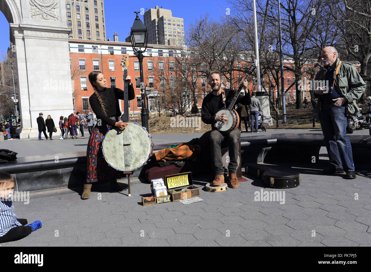 Performers in Washington Square Park Greenwich Village New York City ...