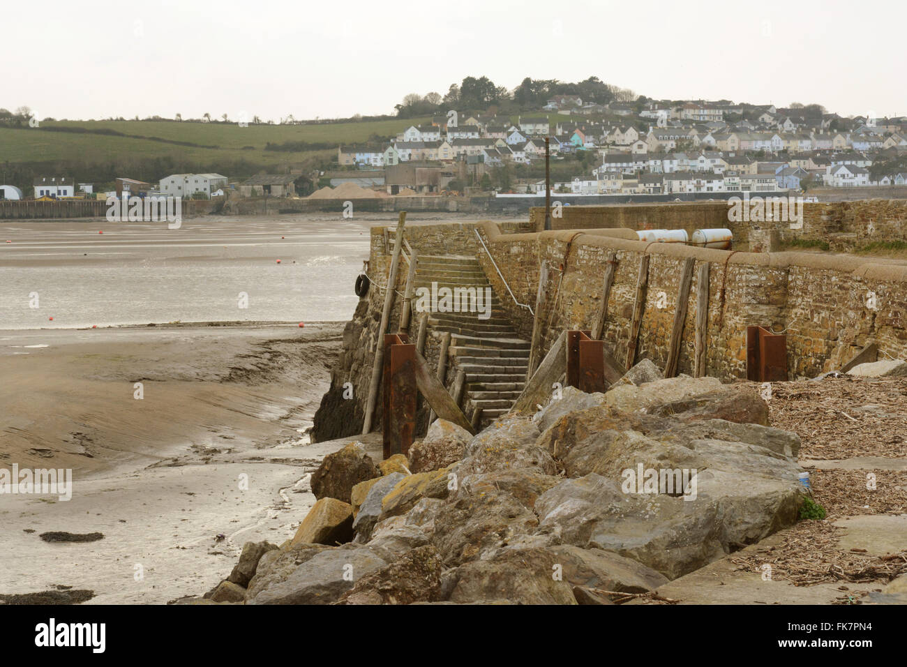 The Quay Instow North Devon England Beach Scene on a winters day Stock ...