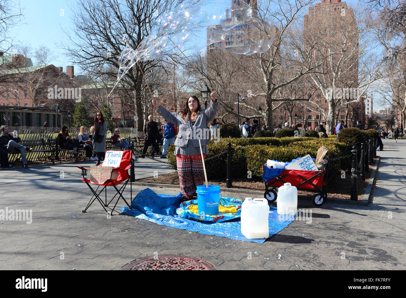 Bubble lady Washington Square Park greenwich Village New York City ...