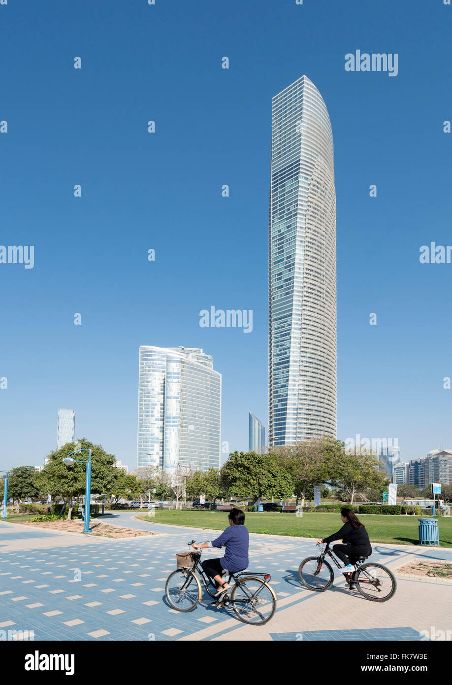 Modern office towers (Landmark Tower on the right) along Corniche in ...