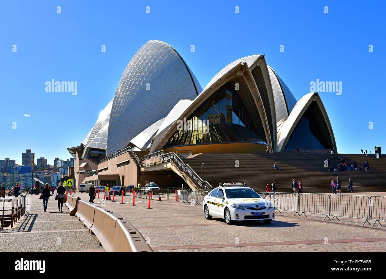Australia-Sydney,2015.Opera House from the front with visible staircase ...