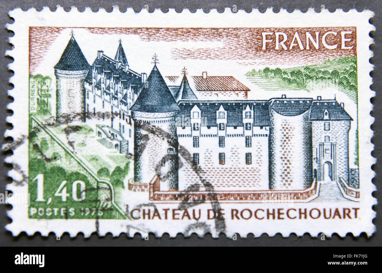 FRANCE - CIRCA 1975: A postage stamp of France shows Chateau de ...