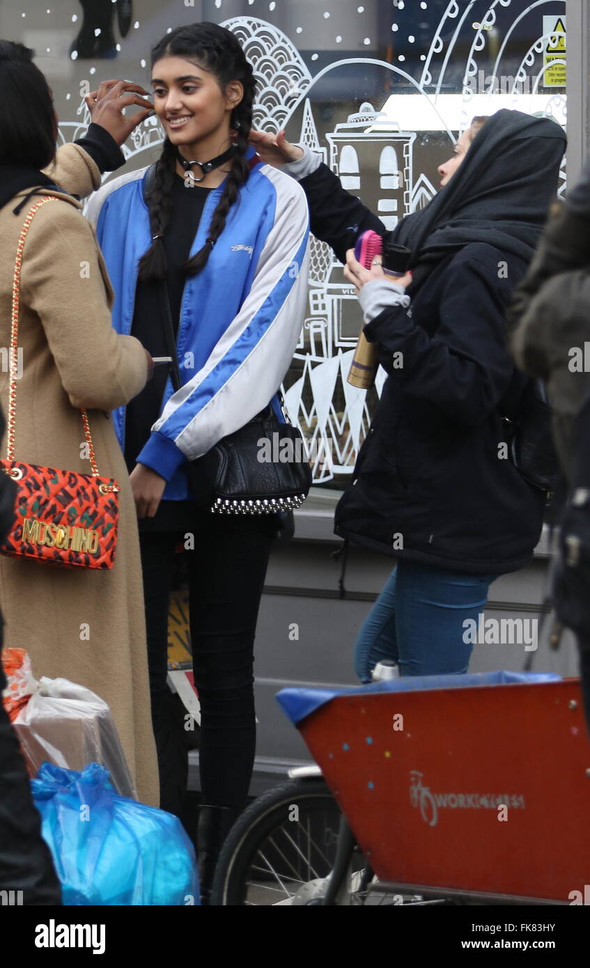 TV cameras follow British fashion model Neelam Gill, known for her work ...