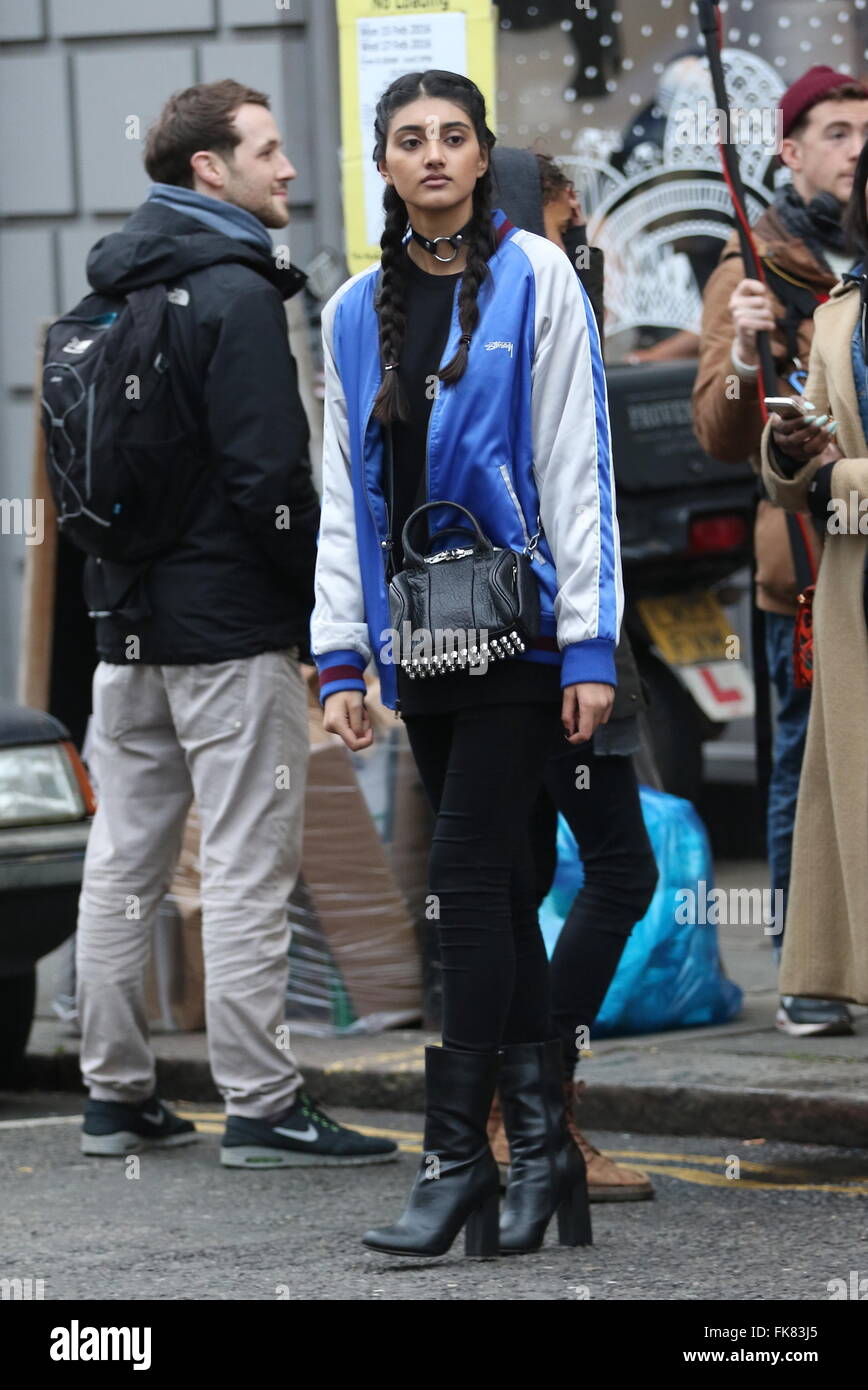 TV cameras follow British fashion model Neelam Gill, known for her work ...