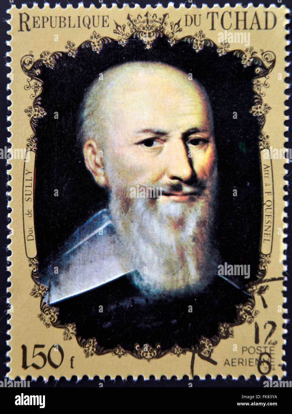 CHAD - CIRCA 1972: A stamp printed in Chad shows Maximilien de Bethune ...