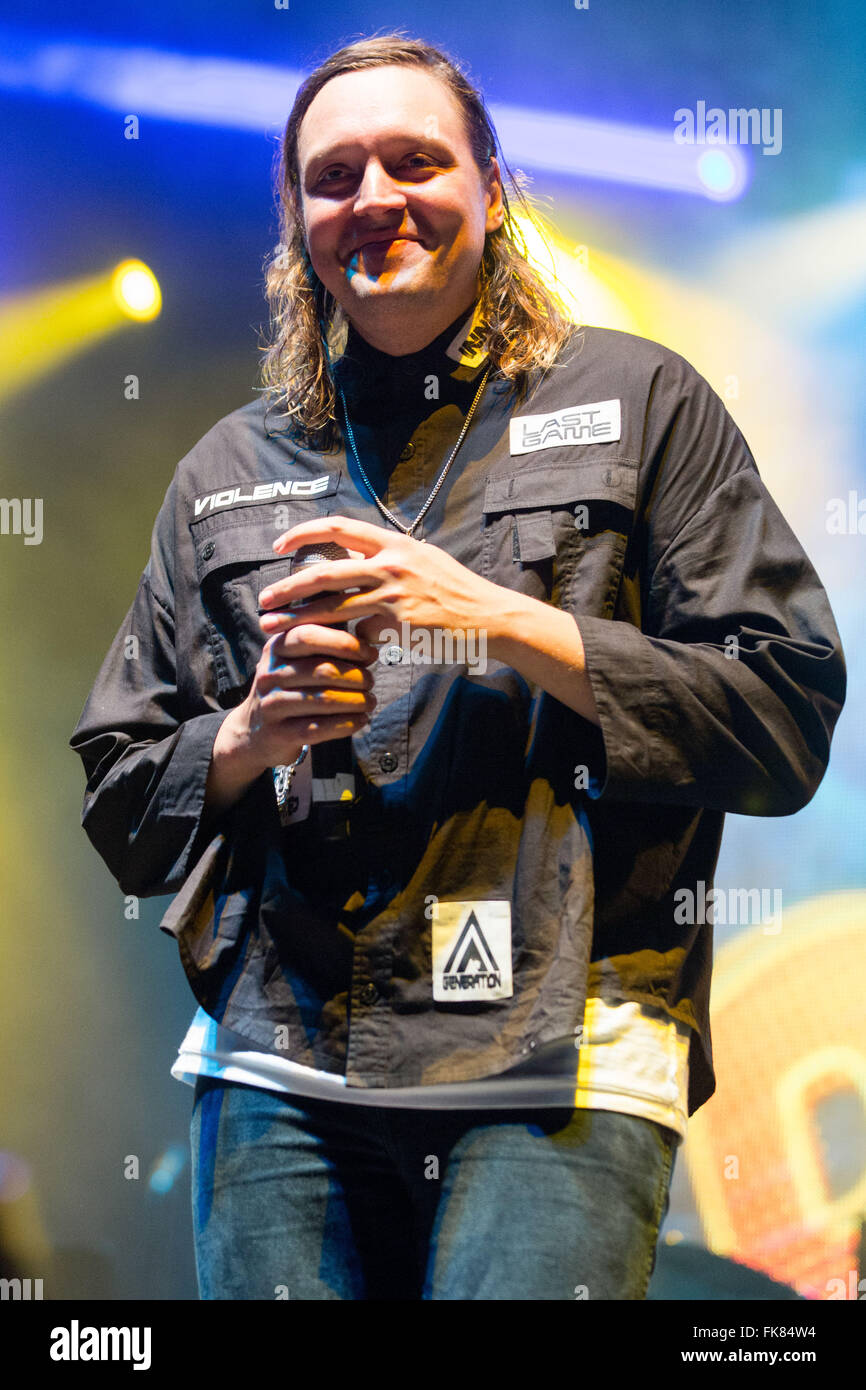 Okeechobee, Florida, USA. 5th Mar, 2016. Singer WIN BUTLER of Arcade ...